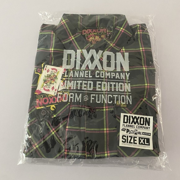 DIXXON | Shirts | Dixxon Flannel Shirt Mens Xl Black Punk Rock Museum ...